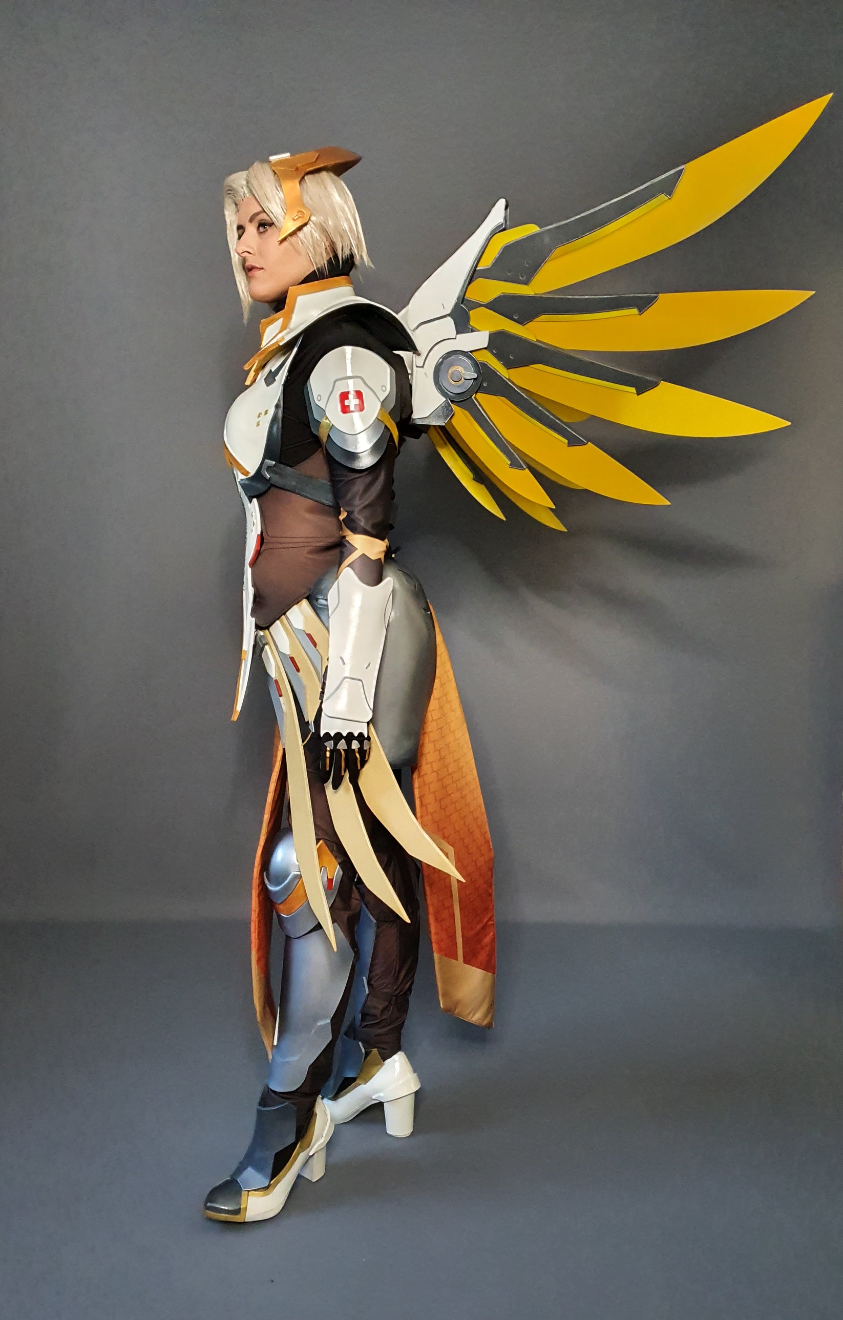Mercy Game warior Healer / s-f armor Big wings costume Angel / Cosplay ...