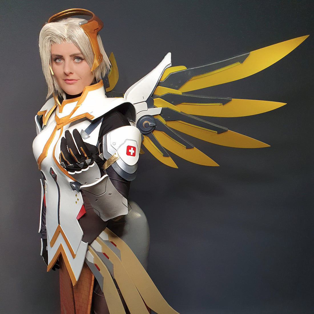 Mercy Game warior Healer / s-f armor Big wings costume Angel / Cosplay ...